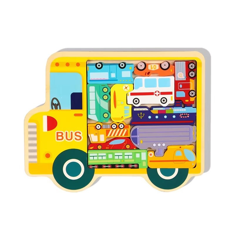 Wooden Bus Puzzle – Adinoor